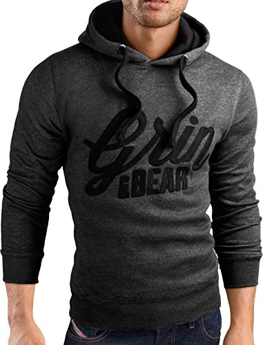 Grin&Bear Slim fit Signatur Logo Jacke Kapuze Hoodie Sweatshirt ... Grin&Bear Slim fit Signatur Logo Jacke Kapuze Hoodie Sweatshirt ...