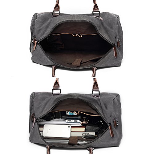 Groß Weekender Taschen Reisetasche Canvas Retro Leder Handgepäck ...